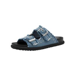 Tamaris Pantolette Damen Gr&ouml;&szlig;e 39 blue denim / silber