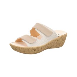 Think! Pantolette 'Kate' Damen Gr&ouml;&szlig;e 40 beige / wei&szlig;