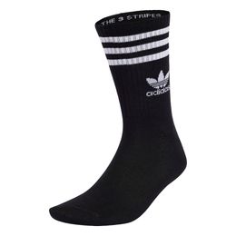 adidas originals Socken '3-Stripes Crew 6 Pairs' Damen Gr&ouml;&szlig;e 31/33 schwarz / wei&szlig;