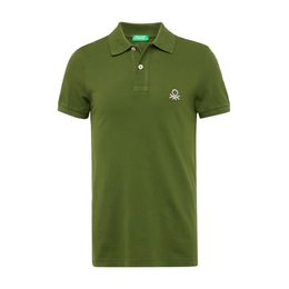 United Colors Of Benetton Poloshirt Herren Gr&ouml;&szlig;e XS oliv / wei&szlig;