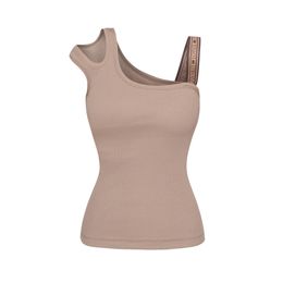 JIORO Sticktop 'MOCHA MOUSSE LOGO - ESSENTIALS' Damen Gr&ouml;&szlig;e S beige
