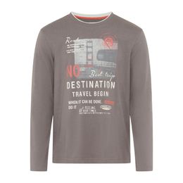 MAN'S WORLD Man's World Shirt 'Man's World' Herren Gr&ouml;&szlig;e L beige / grau / taupe / orange