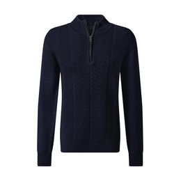 Pierre Cardin Pullover, hoher Kragen, l&auml;ssiger Stil, Regular Fit Herren Gr&ouml;&szlig;e XL dunkelblau