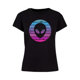 F4NT4STIC T-Shirt 'Alien Kopf' Damen Gr&ouml;&szlig;e 4XL mischfarben / schwarz