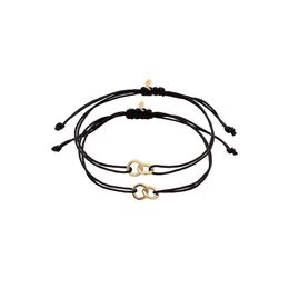 Elli Armband 'Infinity' Damen Gr&ouml;&szlig;e 16 gold / schwarz