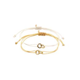 Elli Armband 'Infinity' Damen Gr&ouml;&szlig;e 16 curry / gold / wei&szlig;
