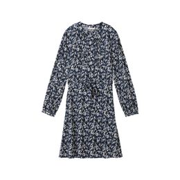 Tom Tailor Kleid Damen Gr&ouml;&szlig;e 38 blau / navy / hellgrau Winterkleid