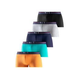 H.I.S. H.I.S Boxershorts Herren Gr&ouml;&szlig;e XXL t&uuml;rkis / graumeliert / orange / schwarz