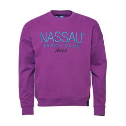 Nassau Beach Club Sweatshirt Herren Gr&ouml;&szlig;e XXXL blau / rotviolett