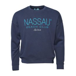 Nassau Beach Club Sweatshirt 'NB231041' Herren Gr&ouml;&szlig;e XL hellblau / dunkelblau / wei&szlig;