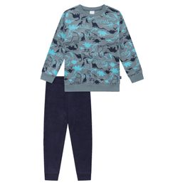 Schiesser Pyjama ' Boys World ' Jungen Gr&ouml;&szlig;e 92 hellgr&uuml;n