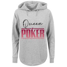 F4NT4STIC Sweatshirt 'Queen of Poker' Damen Gr&ouml;&szlig;e S grau / rot / schwarz