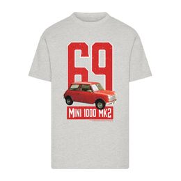 F4NT4STIC T-Shirt 'British Motor Heritage Austin Mini 1000 Mk2 1969' Herren Gr&ouml;&szlig;e L grau / rot