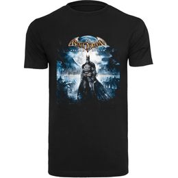 F4NT4STIC T-Shirt 'DC Comics Superhelden Batman Arkham Asylum Pale Moonlight' Herren Gr&ouml;&szlig;e S blau / goldgelb / schwarz / wei&szlig;