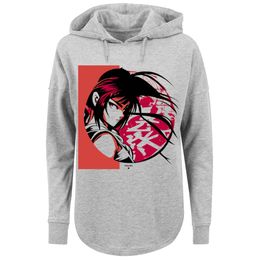 F4NT4STIC Sweatshirt 'Manga Girl Japan' Damen Gr&ouml;&szlig;e S grau / rot / schwarz