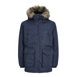 Jack & Jones Jack & Jones Parka 'JJEConstruct' Herren Gr&ouml;&szlig;e XXXL dunkelblau / hellbraun