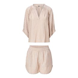 Lingadore Pyjama Damen Gr&ouml;&szlig;e XL beige / naturwei&szlig; Winterkleid
