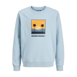 Jack & Jones Jack & Jones Junior Sweatshirt 'Perry' Jungen Gr&ouml;&szlig;e 152 nachtblau / hellblau / dunkelgelb