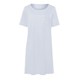 Hanro Kurzarm Nachthemd ' Cotton Deluxe 90cm ' Damen Gr&ouml;&szlig;e S hellblau