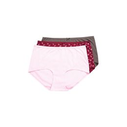 Ulla Popken Panty Damen Gr&ouml;&szlig;e 11XL/12XL dunkelgrau / rosa / weinrot