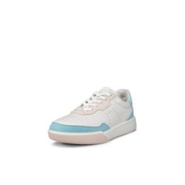 Ecco Sneaker 'Street Court' Damen Gr&ouml;&szlig;e 36 beige / hellblau / wei&szlig;