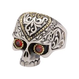 Tony Fein Ring 'Totenkopf' Herren Gr&ouml;&szlig;e 62 silber