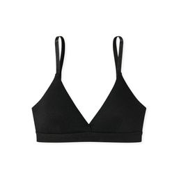 Schiesser B&uuml;gelloser BH ' Pure Rib ' Damen Gr&ouml;&szlig;e 70 schwarz