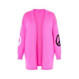 Angel of Style Strickjacke Damen Gr&ouml;&szlig;e M/L neonpink / schwarz / wei&szlig;