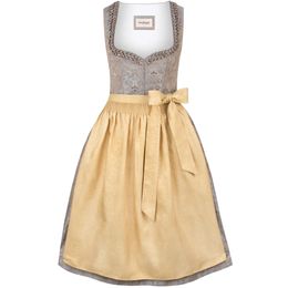 Stockerpoint Dirndl 'Nara' Damen Gr&ouml;&szlig;e 36 senf / grau / wei&szlig;