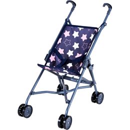 Puppenbuggy KNORRTOYS "Sim - star blue pink", blau (star blau pink), Puppenwagen, KinderB:27cm H:55cm T:42cm, B:27cm H:55cm T:42cm