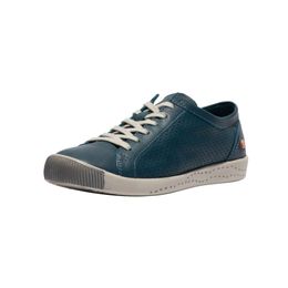Sneaker Softinos "Softinos Sneaker Glattleder", Damen, Gr. 37, blau, Glattleder, Schuhe Sneaker
