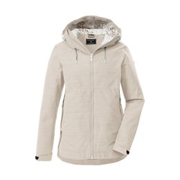 Funktionsjacke Killtec "KOS 62 WMN JCKT", Damen, Gr. 44, zement, Obermaterial: 100% Polyester;Futter: 100% Polyester, Jacken Funktionsjacke, Leichte, wasserdichte Damenjacke mit verstellbarer Kapuze