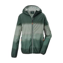 Funktionsjacke Killtec "KOS 144 BYS JCKT", Kinder, Gr. 176, grasgr&uuml;n, Obermaterial: 100% Polyester;Futter: 100% Polyester, Jacken Funktionsjacke, Wind- und wasserdichte Jungenjacke mit Farbverlauf-Print