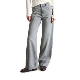 Marc O'Polo Weite Jeans MARC O'POLO DENIM "aus Bio-Baumwolle ohne Stretch", Damen, Gr. 27, L&auml;nge 30, light grau, Obermaterial: 100% Baumwolle, unifarben, normal, Jeans