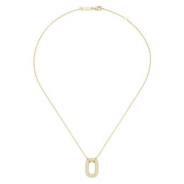 Collier "mit Zirkonia, Silber 925", gold, Giorgio Martello MILANO, Halsketten, Damen, 45cm, Silber 925 (Sterlingsilber), Collier