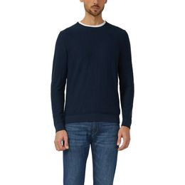 Strickpullover s.Oliver, Herren, Gr. 3XL, navy, Strick, Obermaterial: 100% Baumwolle, unifarben, regular fit normal, Rundhals, Rippstrickb&uuml;ndchen, Pullover Strickpullover, mit Rundhals, Regular Fit