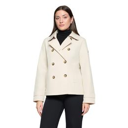 Kurzjacke Betty Barclay "Damen mit Kragen", Damen, Gr. 40, cream, Obermaterial: 52% Polyester, 48% Baumwolle; Futter: 100% Polyester, ausgestellt, Jacken Kurzjacke