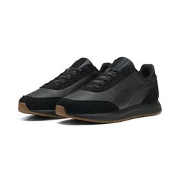 Sneaker Puma "R78 Lightwind Sneakers Erwachsene", Herren, Gr. 38,5, schwarz gum beige, Obermaterial: Textil, Rekonstituiertes Leder, Synthetik, Leder; Futter: Textil; Innensohle: Keine Angabe; Laufsohle: Gummi, Synthetik, Schuhe Sneaker