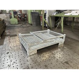 Heson Euro-Stapelbox, faltbar, LxB 1240 x 835 mm, Traglast 1000 kg, verzinkt