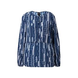 Ulla Popken Bluse Damen Gr&ouml;&szlig;e XXXL/4XL blau / dunkelblau