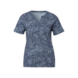 Cecil Shirt Damen Gr&ouml;&szlig;e XL navy / himmelblau