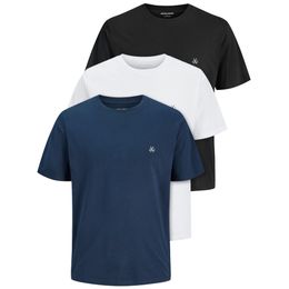 Jack & Jones Jack & Jones T-Shirt 'JXJ' Herren Gr&ouml;&szlig;e L marine / schwarz / wei&szlig;