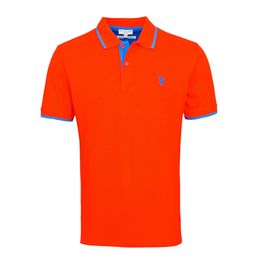 U.S. Polo Assn. Poloshirt Herren Gr&ouml;&szlig;e M blau / hellrot