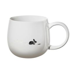 Asa Kaffeebecher Magu, Wei&szlig; Hochglanz, Keramik, Hase, 400 ml, 9.5 cm, Kaffee & Tee, Tassen, Kaffeebecher