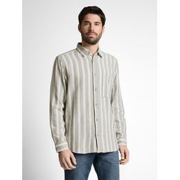 Tom Tailor Button Up Shirt male size S Grey / White