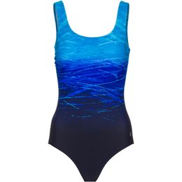 Lascana Batik Badeanzug Damen - Gr&ouml;&szlig;e 38 / D - blau