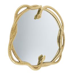 Riess Ambiente riess-ambiente Spiegel SNAKE XL 85cm gold Metall Schlangen-Skulptur