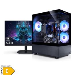 Weinhaus Markus Kiebel Gaming PC mit 27 Zoll TFT Viper V AMD Ryzen 7 5700G, 16GB DDR4, AMD Vega Grafik, 500GB SSD, WLAN, Windows 11