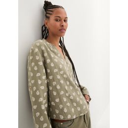 bonprix Oversize-Bluse aus luftigem Musselin, gr&uuml;n, Gr.36, Lockere Tunika-Bluse aus Musselin, aus 100% Baumwolle,Musselin
