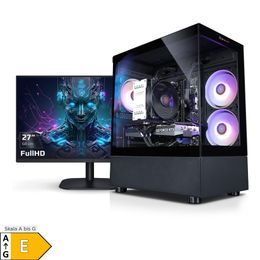 Weinhaus Markus Kiebel Gaming PC mit 27 Zoll TFT Viper V AMD Ryzen 7 5700X, 16GB DDR4, NVIDIA RTX 5050 8 GB, 1TB SSD, WLAN, Windows 11